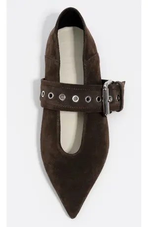 Bimba Y Lola Suede Ballerinas With Buckle