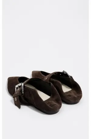 Bimba Y Lola Suede Ballerinas With Buckle
