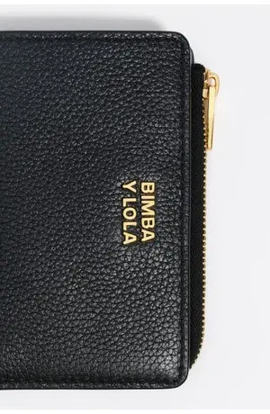 Bimba Y Lola Rigid Leather Wallet - Black