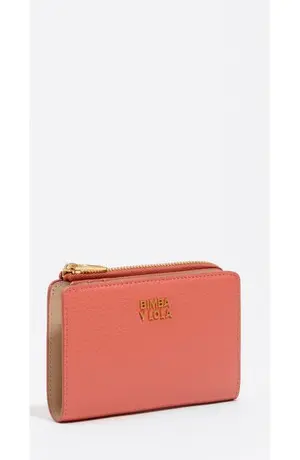 Bimba Y Lola Rigid Leather Wallet - Chewing Gum Pink