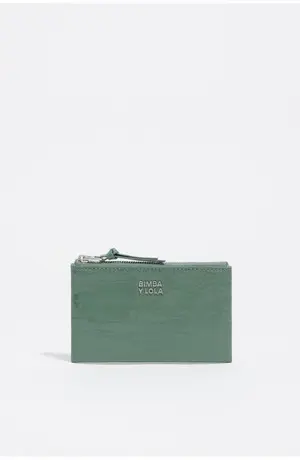 Bimba Y Lola Shiny Textured Coin Purse - Pastel Green