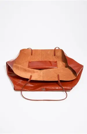Bimba Y Lola Leather Maxi Shopper - Burnt Orange