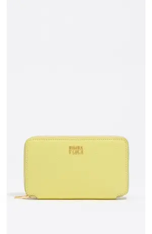 Bimba Y Lola Leather Rigid Upper Wallet Acid Yellow