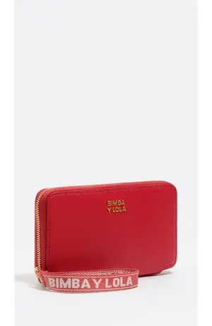 Bimba Y Lola Leather Rigid Upper Wallet - Red