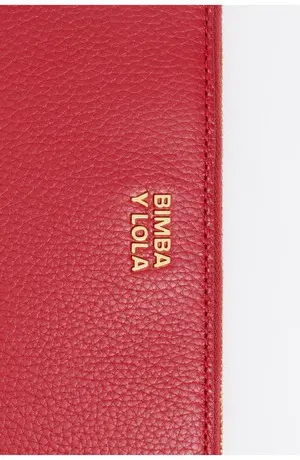 Bimba Y Lola Leather Rigid Upper Wallet - Red