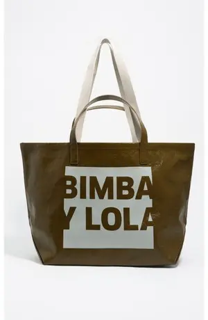 Bimba Y Lola Large Shopper Bag - Khaki