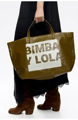 Bimba Y Lola Large Shopper Bag - Khaki