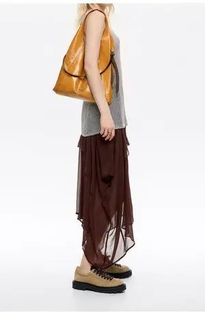 Bimba Y Lola Large Leather Tote - Caramel