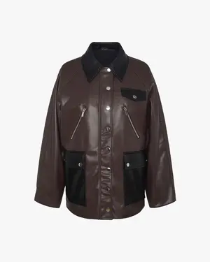 WeWoreWhat Cocoon Vegan Leather Jacket