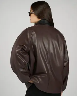 WeWoreWhat Cocoon Vegan Leather Jacket