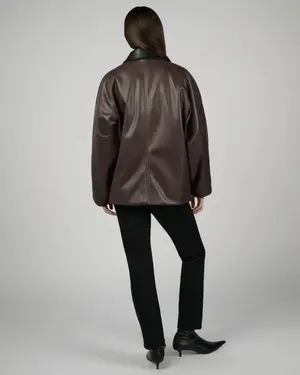 WeWoreWhat Cocoon Vegan Leather Jacket
