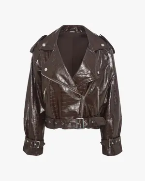WeWoreWhat Cropped Moto Jacket