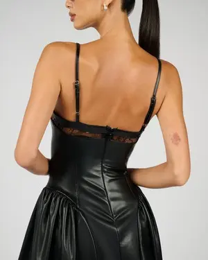 WeWoreWhat Lace Panel Corset Midi Dress
