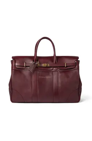 Brunello Cucinelli Calfskin Duffle Bag - Burgundy
