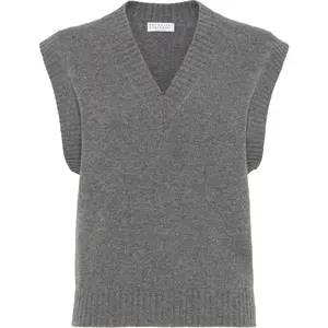 Brunello Cucinelli V Neck Vests For Women