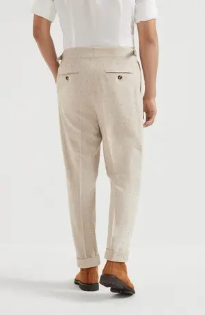 Brunello Cucinelli Diagonal Twill Tailored Fit Trousers