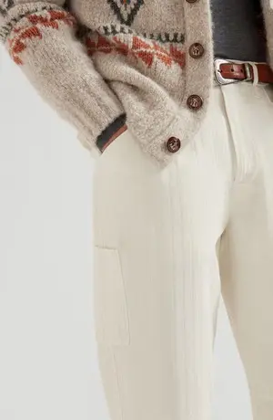 Brunello Cucinelli Chevron Trousers
