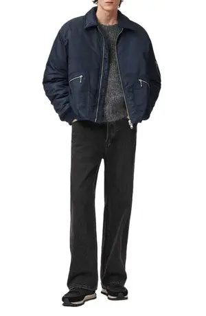 ALLSAINTS Fallon Nylon Bomber Jacket - Moonlit Blue