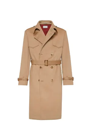 Brunello Cucinelli Cashmere Beaver Cloth Trench Coat