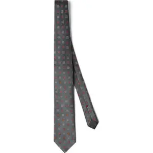 Brunello Cucinelli Printed Necktie - Anthracite