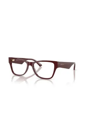 JIMMY CHOO 54mm Rectangle Eyeglasses - Red