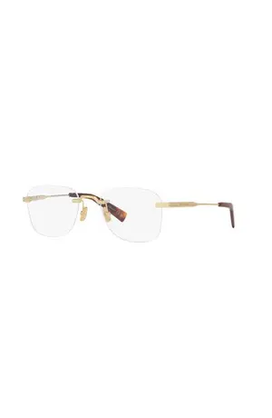 Saint Laurent 53mm Rimless Round Optical Glasses - Gold
