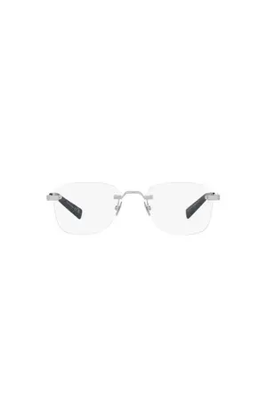 Saint Laurent 53mm Rimless Round Optical Glasses - Silver