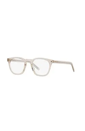 Saint Laurent 49mm Round Optical Glasses - Brown