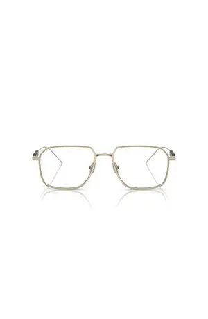 Brunello Cucinelli 54mm Rectangle Full Rim Optical Glasses - Gold