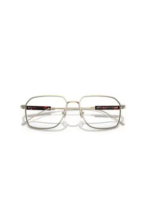 Brunello Cucinelli 54mm Rectangle Full Rim Optical Glasses - Gold