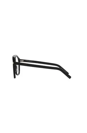 Saint Laurent Acetate Pilot Optical Glasses - Black