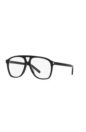 Saint Laurent Aviator Full Rim Acetate Eyeglasses - Black