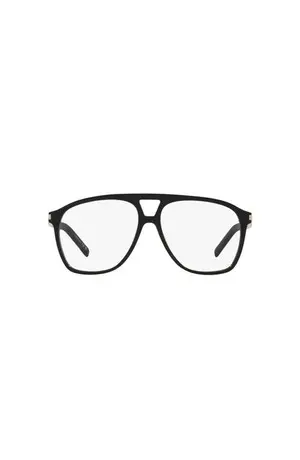 Saint Laurent Aviator Full Rim Acetate Eyeglasses - Black