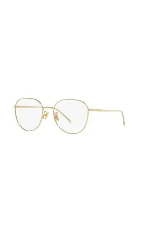 Saint Laurent 53mm Round Eyeglasses - Gold