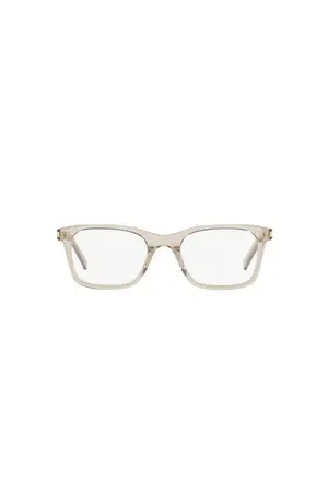 Saint Laurent 51mm Rectangle Optical Glasses - Brown