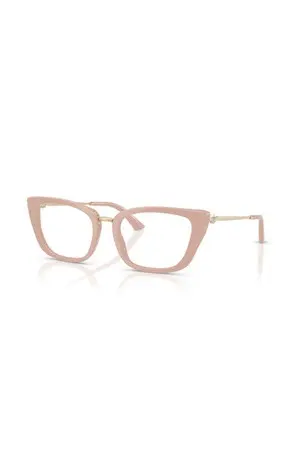 JIMMY CHOO 52mm Cat Eye Optical Glasses - Pink