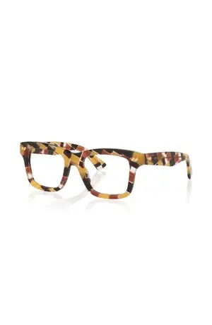 Bottega Veneta 51mm Rectangle Optical Glasses - Multicolor