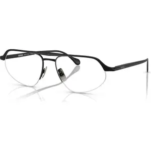 FERRARI 57mm Irregular Eyeglasses - Black
