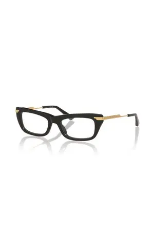 Bottega Veneta 51mm Rectangle Eyeglasses - Black