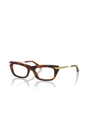 Bottega Veneta 51mm Rectangle Eyeglasses - Tortoise
