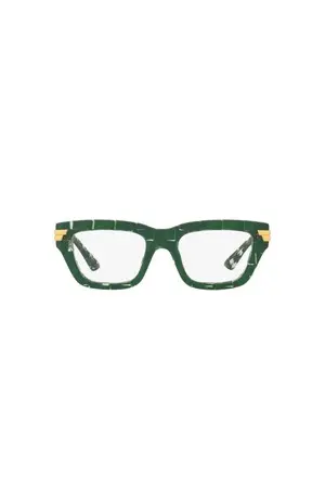 Bottega Veneta 50mm Rectangle Optical Glasses - Green