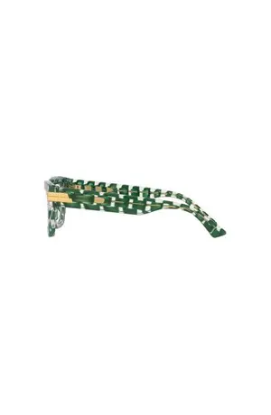 Bottega Veneta 50mm Rectangle Optical Glasses - Green