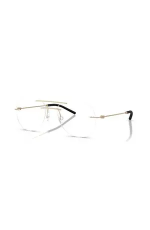 Moncler 55mm Irregular Optical Glasses - Gold