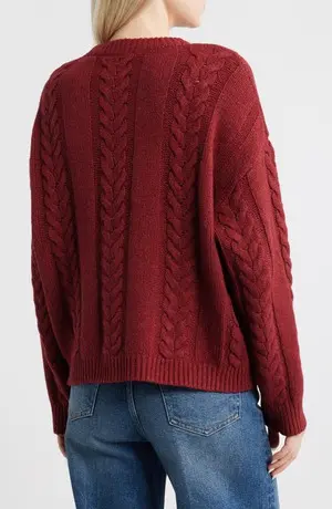 Topshop Oversized Cable Knit Sweater