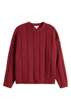 Topshop Oversized Cable Knit Sweater