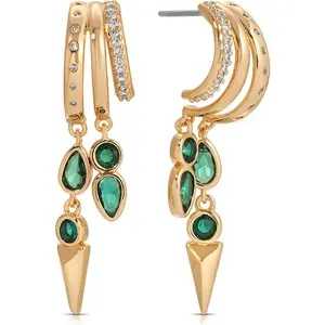 Ettika Ettika Icon Behavior Drop Earrings Green
