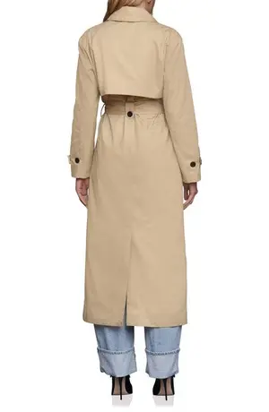 Avec Les Filles Belted Longline Trench Coat