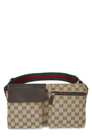 Gucci Original Gg Canvas Double Pocket Waist Pouch