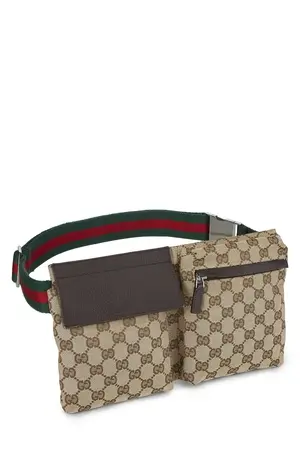 Gucci Original Gg Canvas Double Pocket Waist Pouch