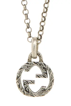 Gucci Interlocking Gg Necklace - Silver